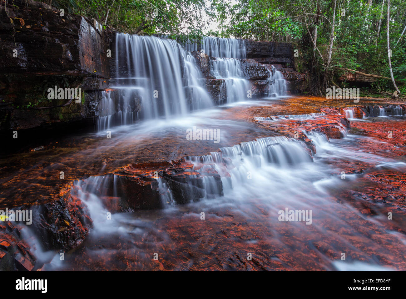 Jasper Falls in the dry season, Venezuela Stock Photo - Alamy