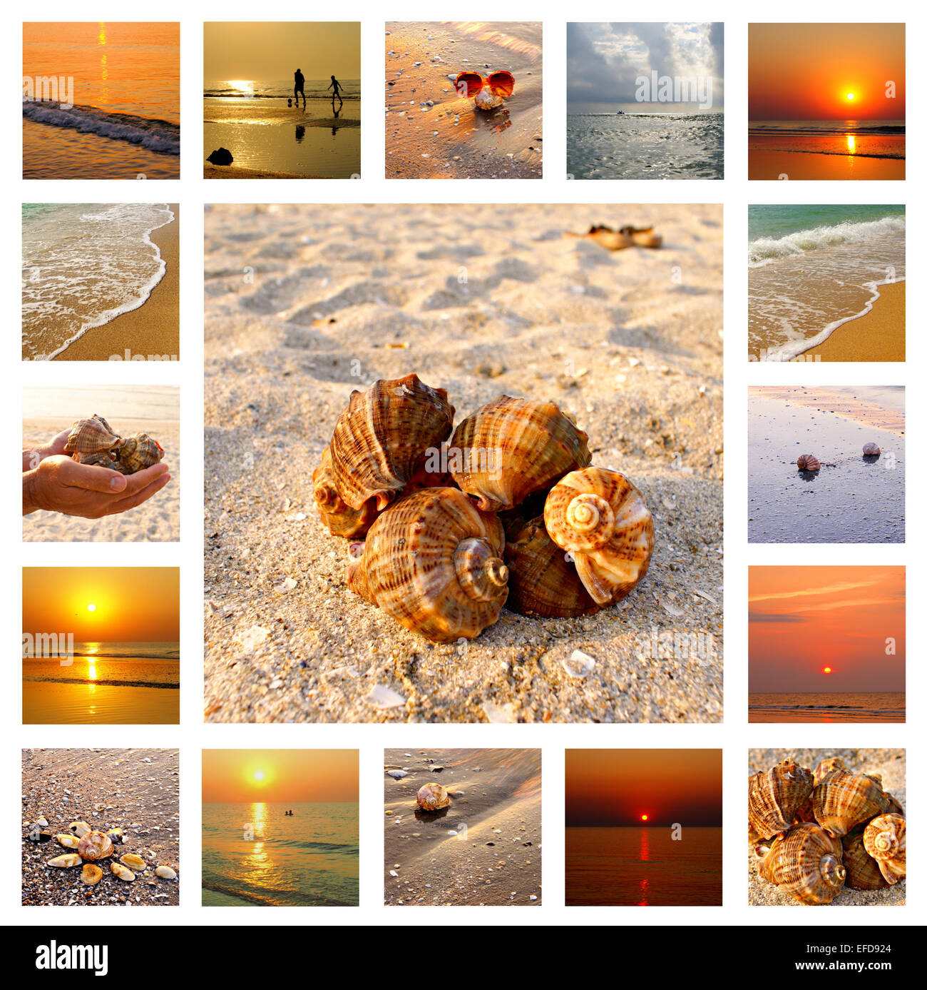 Vacation and tourism collage background Stock Photo - Alamy