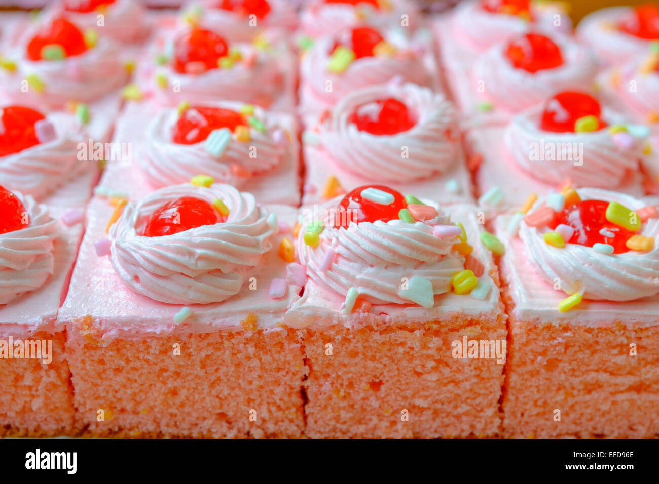 strawberry cake with cake sprinkles Stock Photo - Alamy