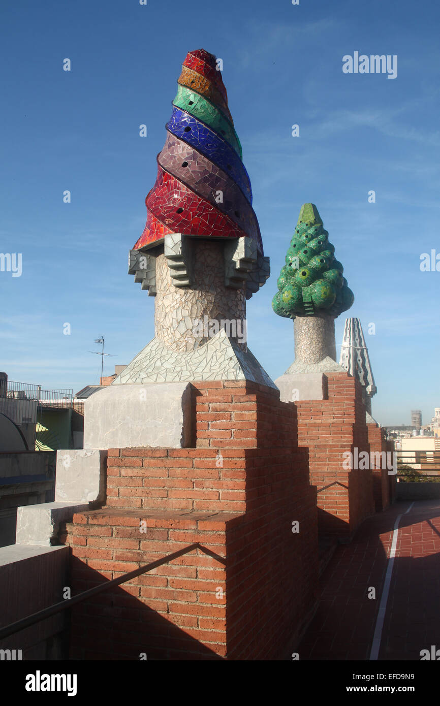 Gaudi rooftop hi-res stock photography and images - Alamy