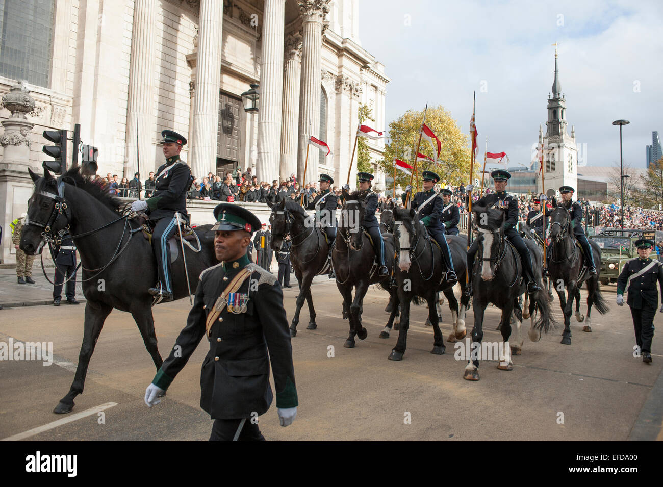 71 (City of London) Yeomanry Signal Regiment in The Lord Mayors Show ...
