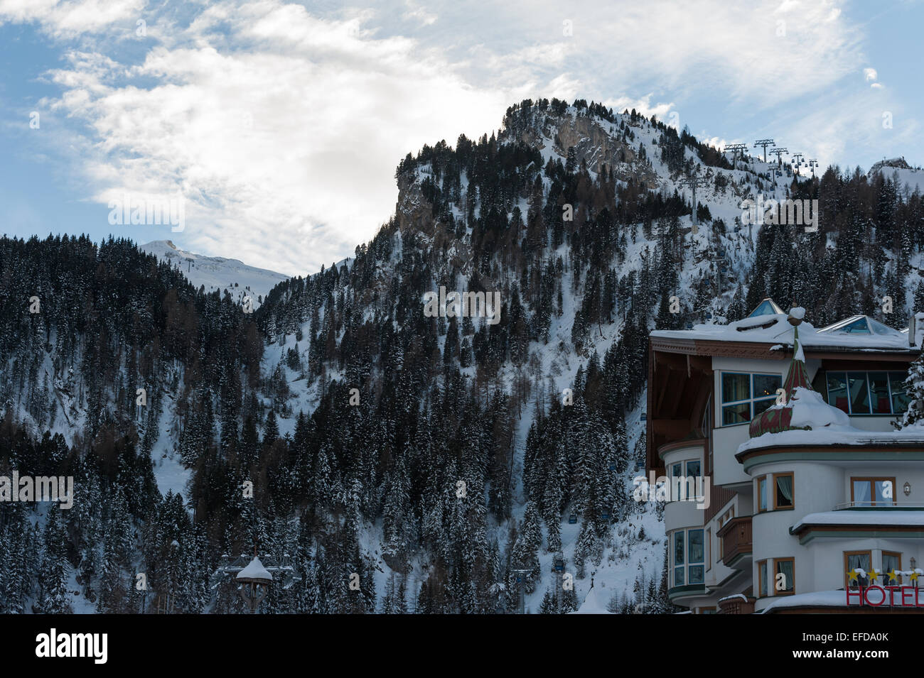 Winter scenery in Hintertux resort, Austria Stock Photo - Alamy