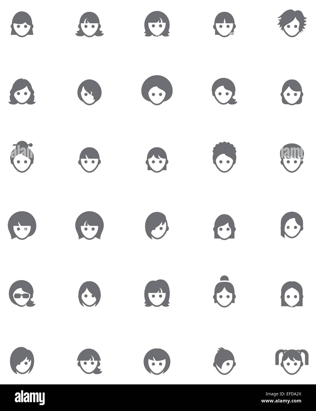 Outline vector human head face hi-res stock photography and images - Alamy