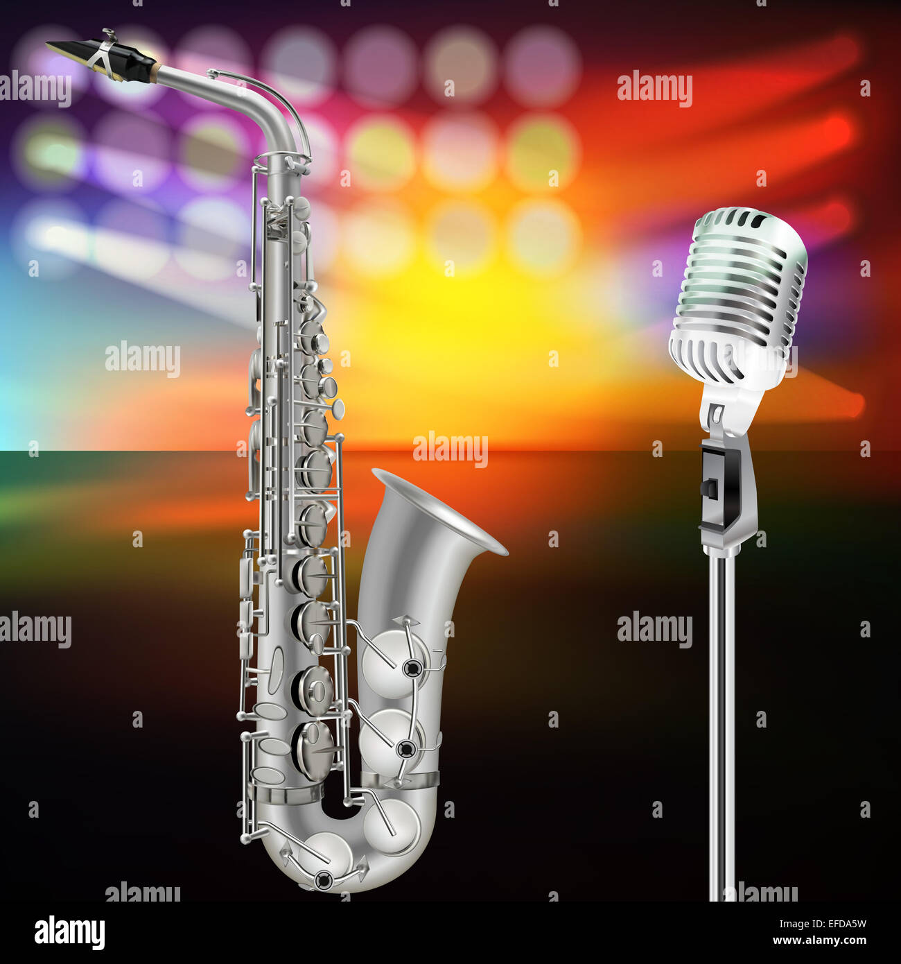 Stage spotlight saxophone hi-res stock photography and images - Alamy