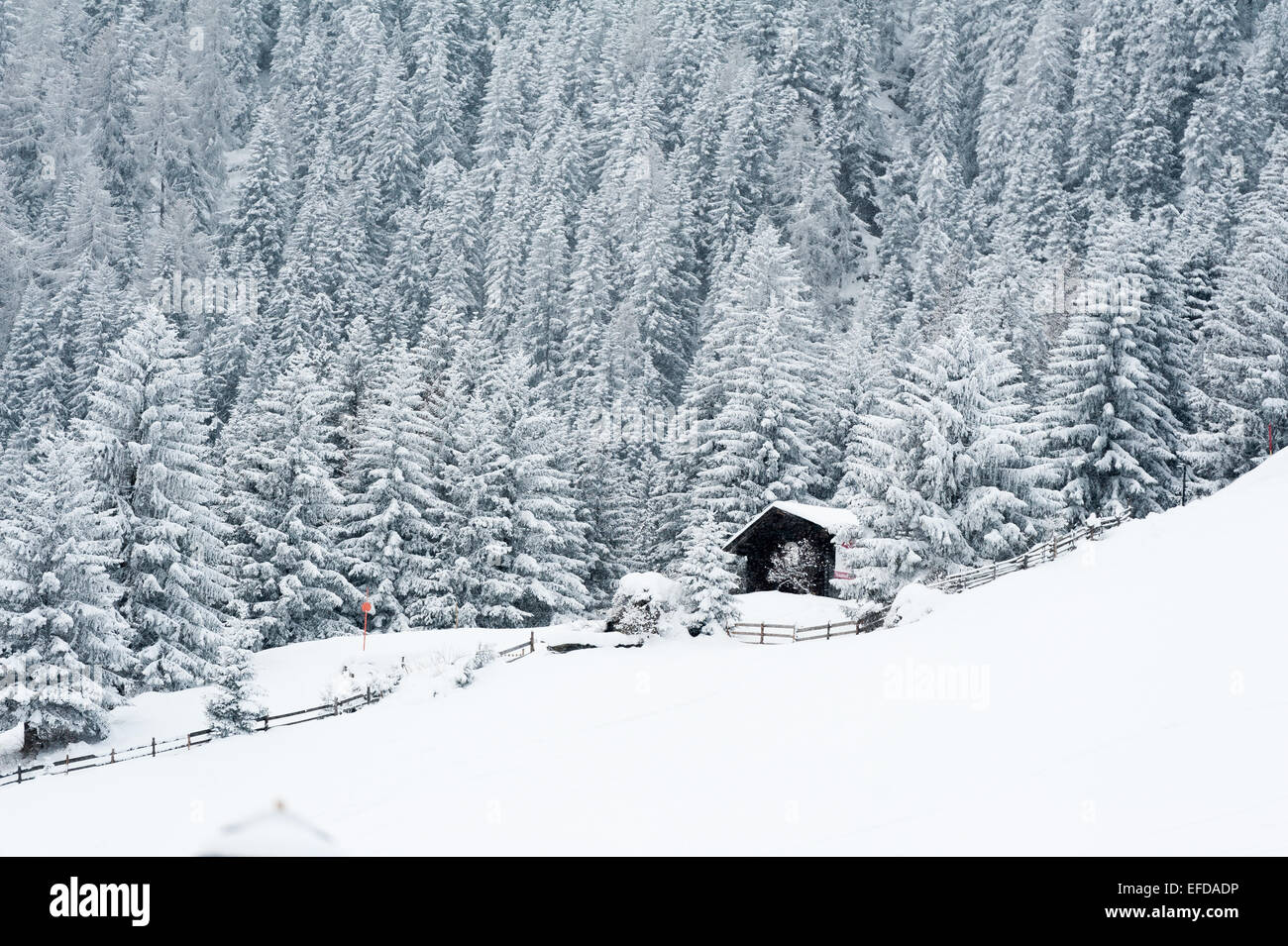 Winter scenery in Hintertux resort, Austria Stock Photo - Alamy