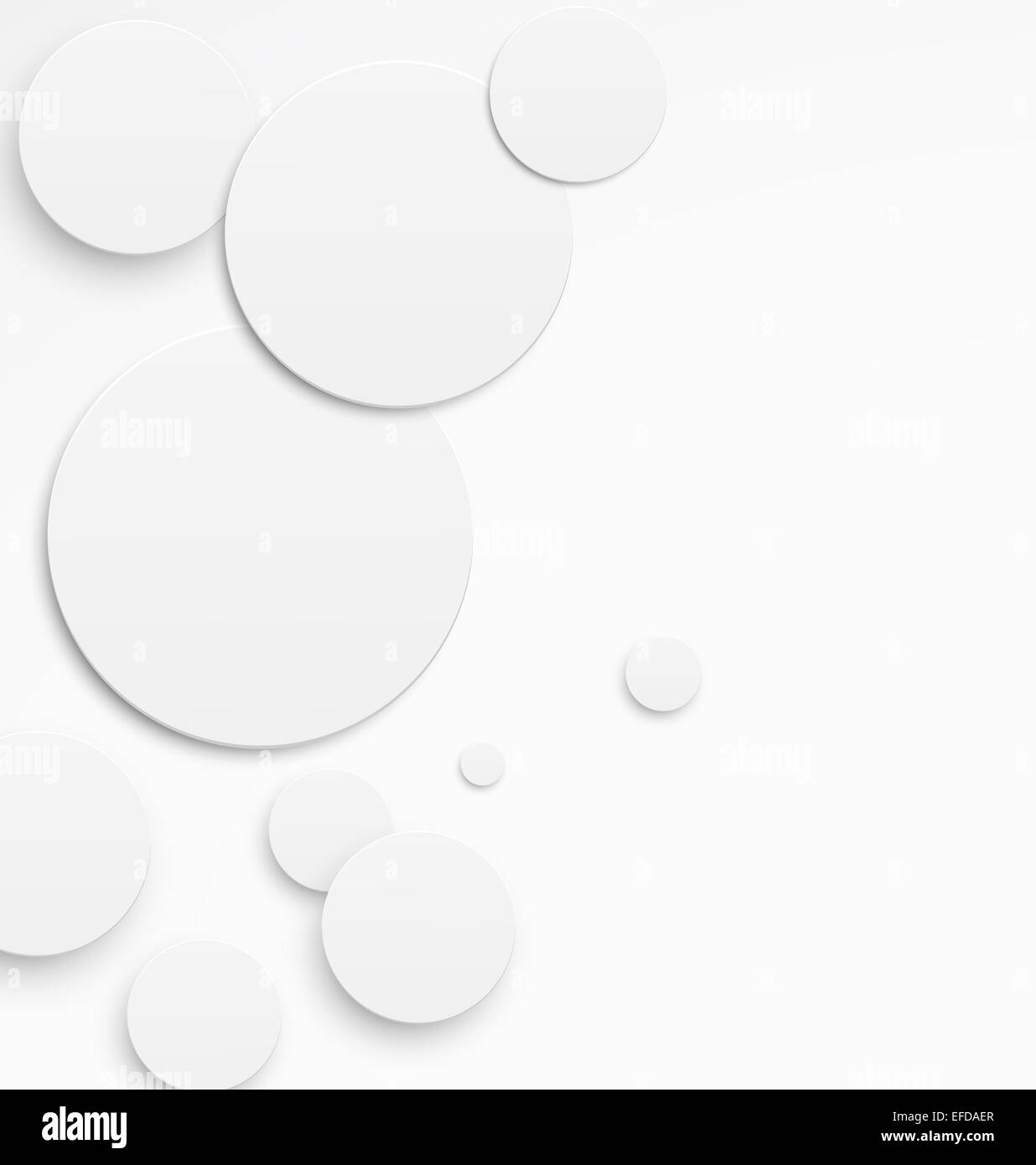 Paper circles white illustration with shadow and light effects Stock ...