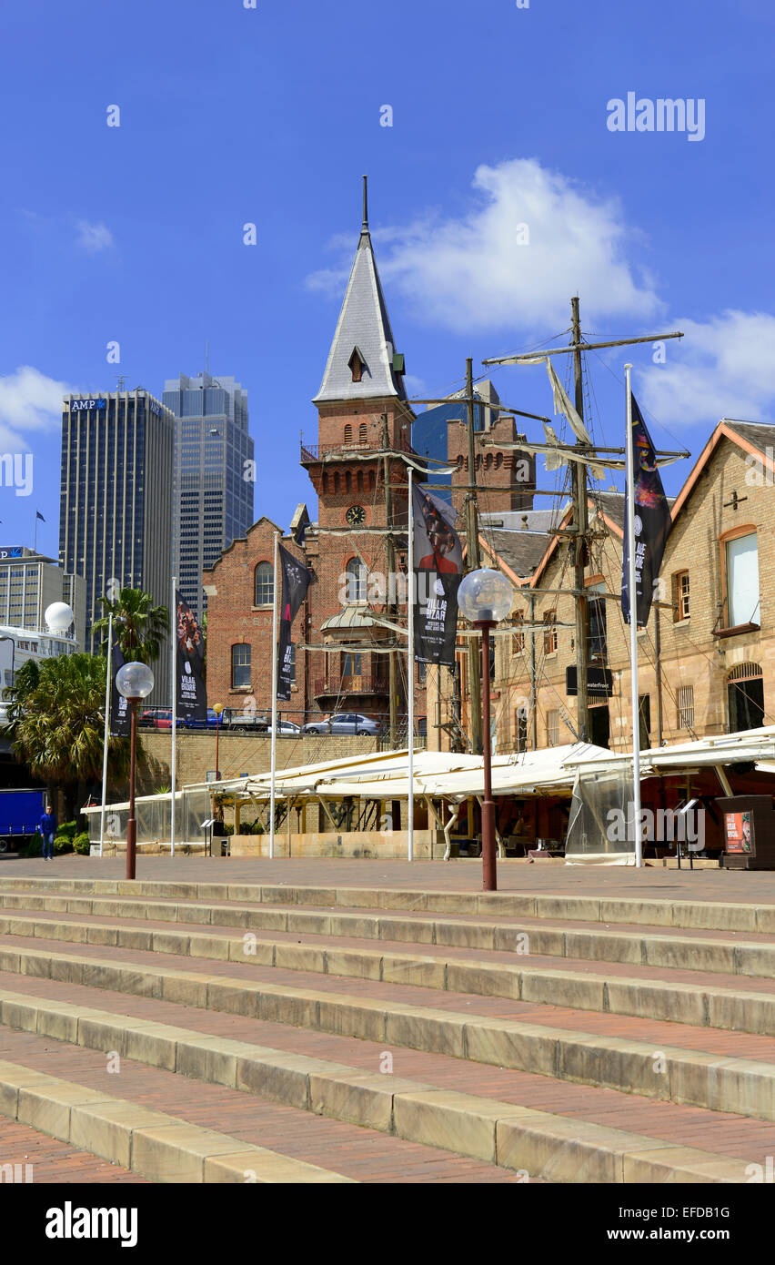 The historic Rocks area near Circular Quay, Sydney, Australia Stock ...