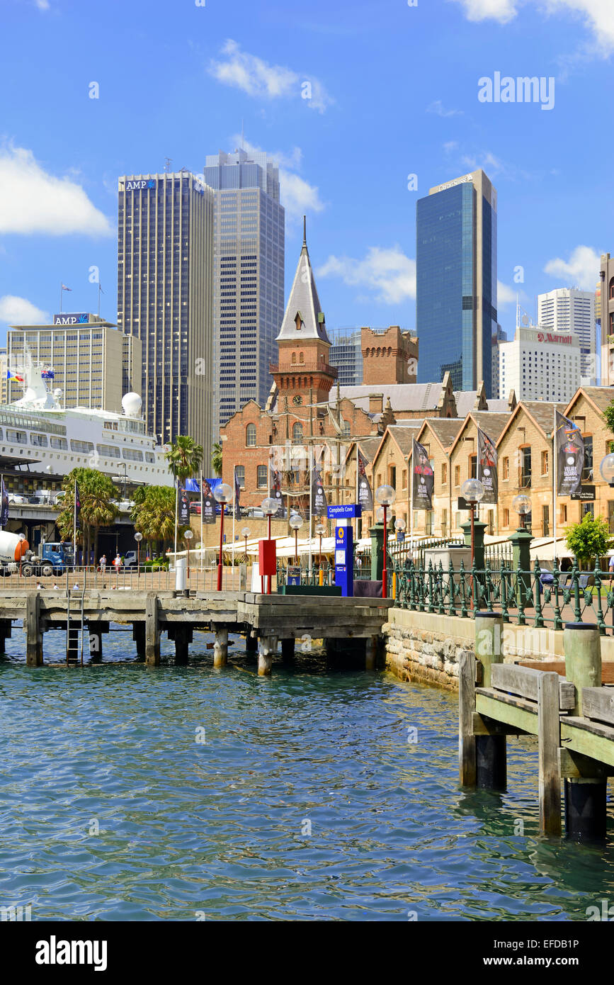 The historic Rocks area near Circular Quay, Sydney, Australia Stock ...