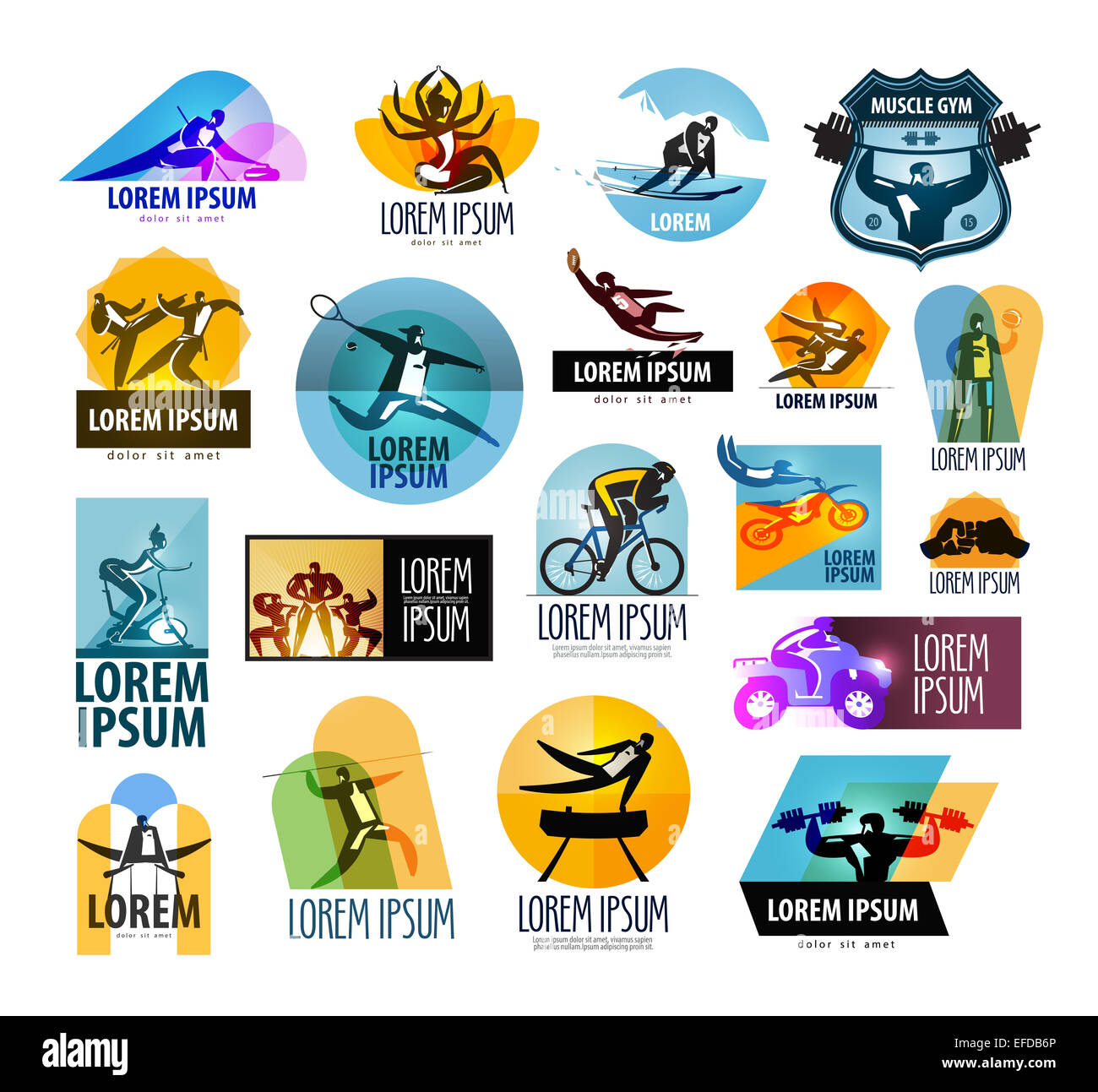 Gymnast icon set Cut Out Stock Images & Pictures - Alamy