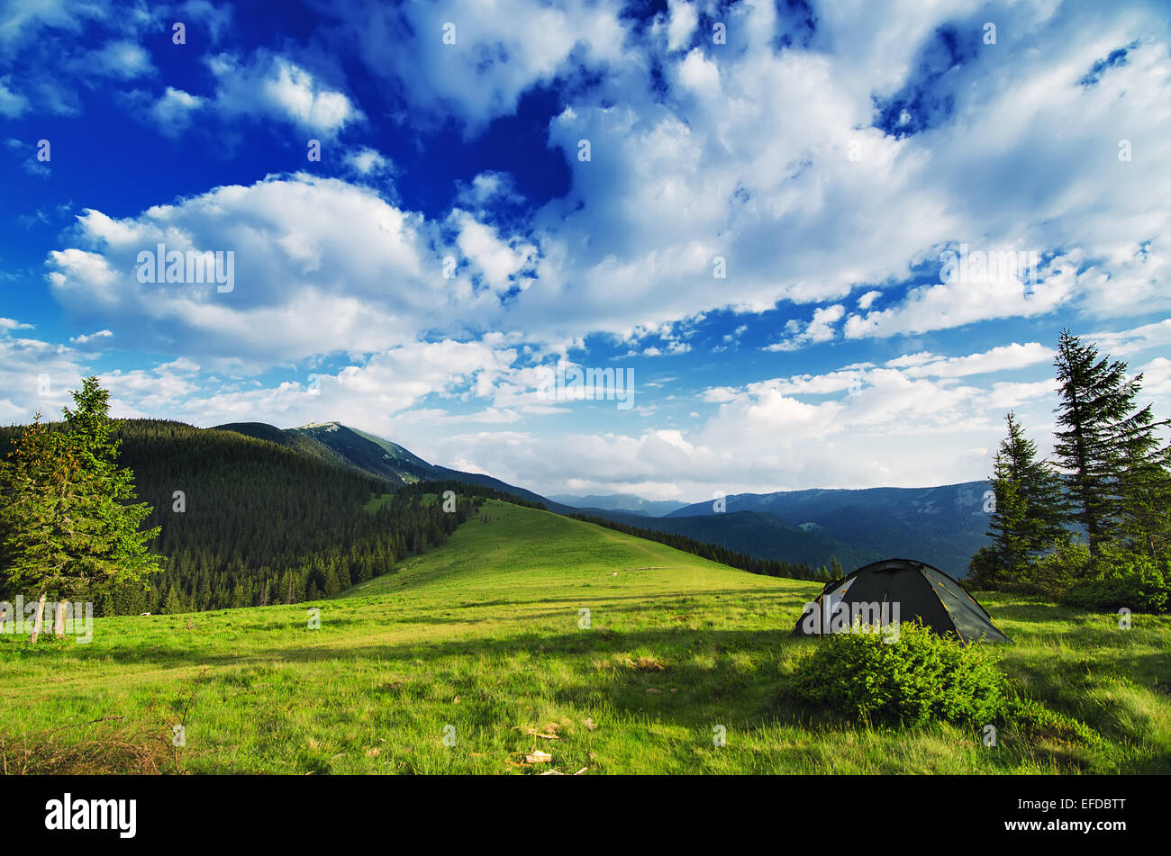 Carpathian mountain landscape Stock Photo - Alamy
