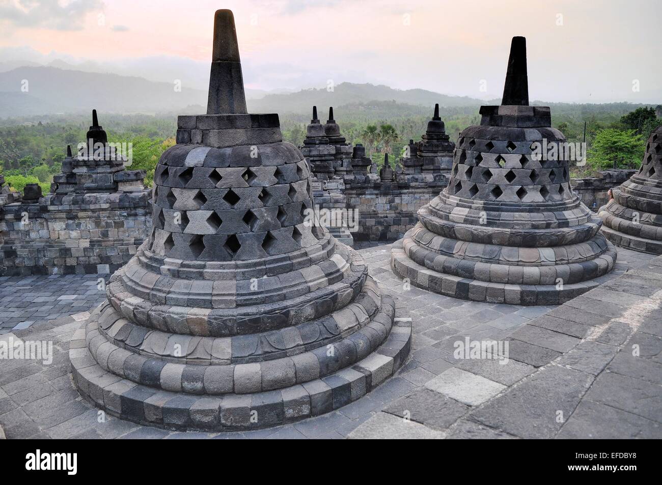 Stupa in Borobudur Temple on Java island Stock Photo - Alamy