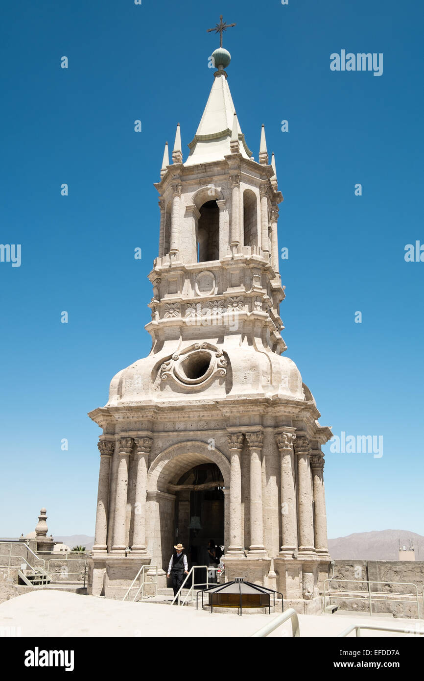 Bell Tower of the Catedral de Arequipa, Peru Stock Photo - Alamy