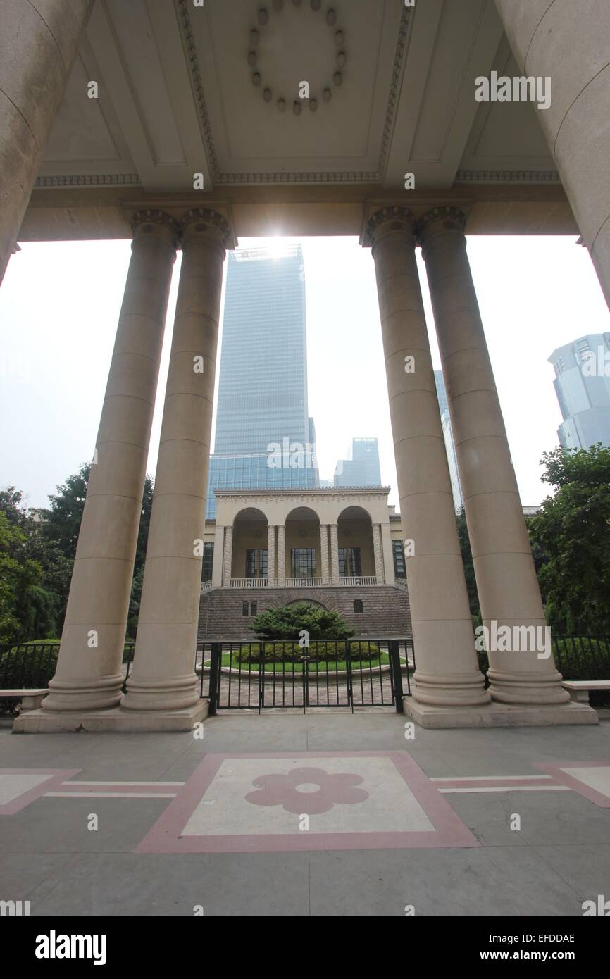 Columns at Shanghai Exhibition Centre in China Stock Photo - Alamy