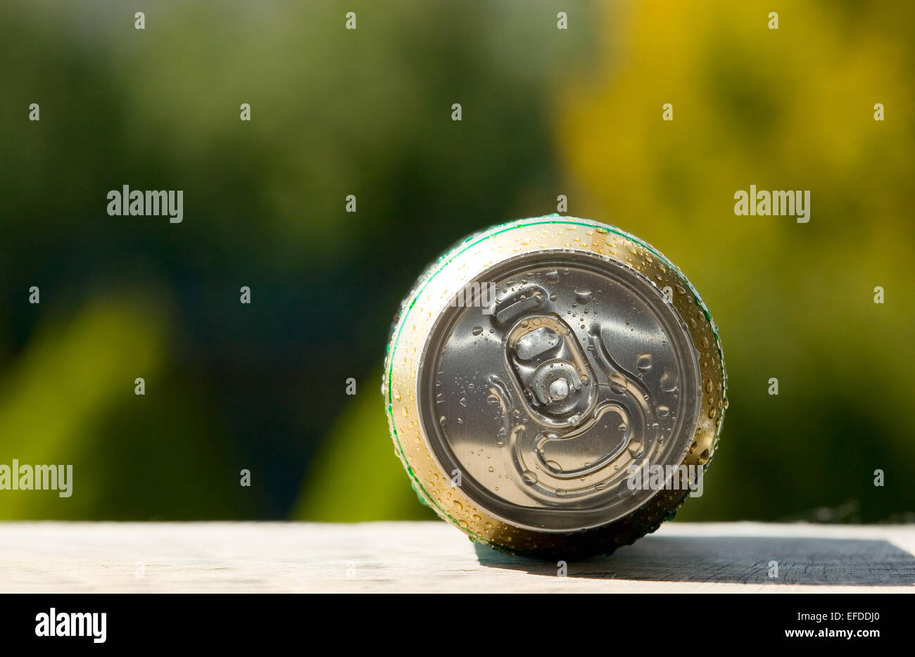 Metal beer can, unopened, alcohol and drink theme Stock Photo - Alamy