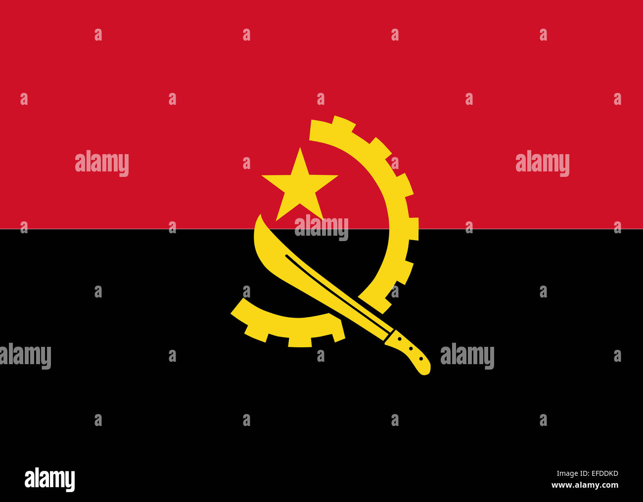Clean flag of Angola, Africa, vector illustration Stock Photo - Alamy