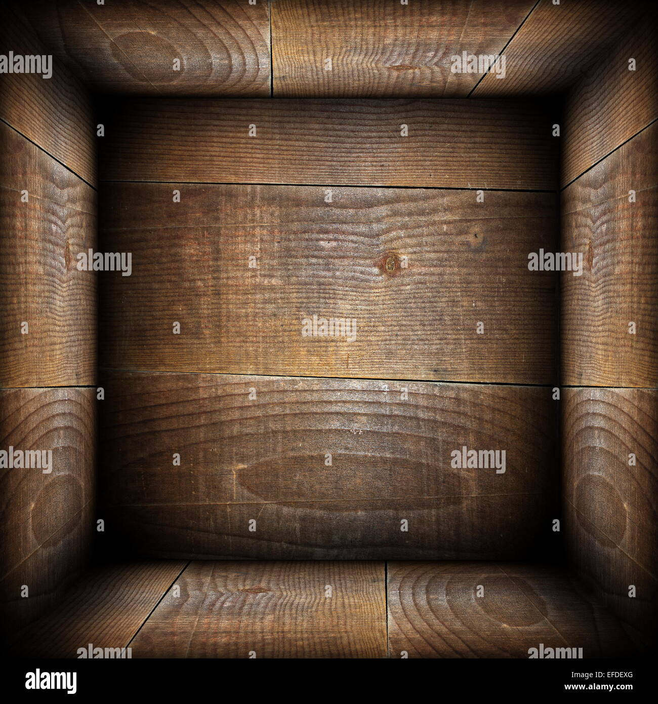 ancient wood interior backdrop like a wooden box Stock Photo - Alamy