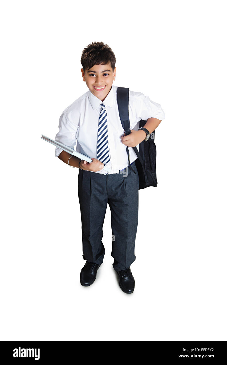 1 indian boy school student standing Stock Photo - Alamy