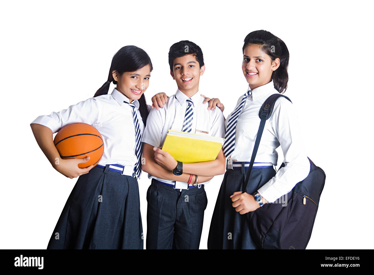 Boy girl students school bags hi-res stock photography and images - Alamy