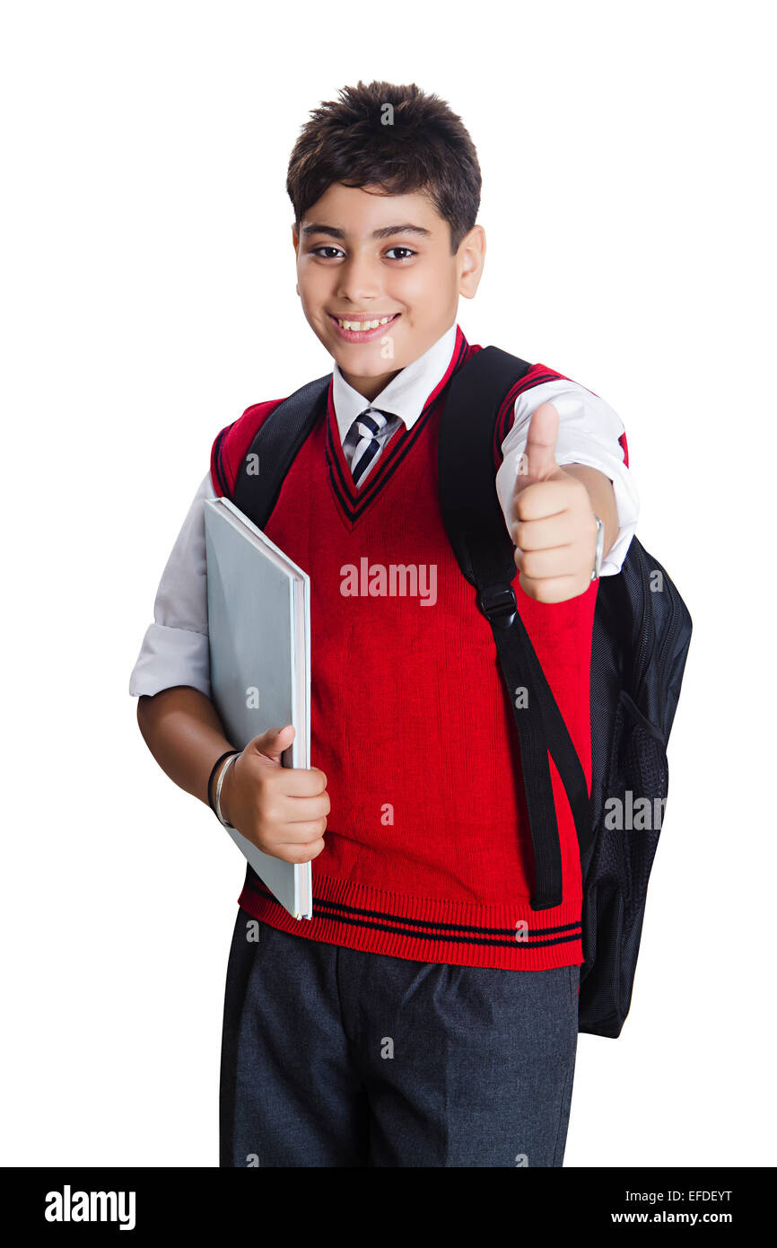 1 indian boy school student standing Stock Photo - Alamy