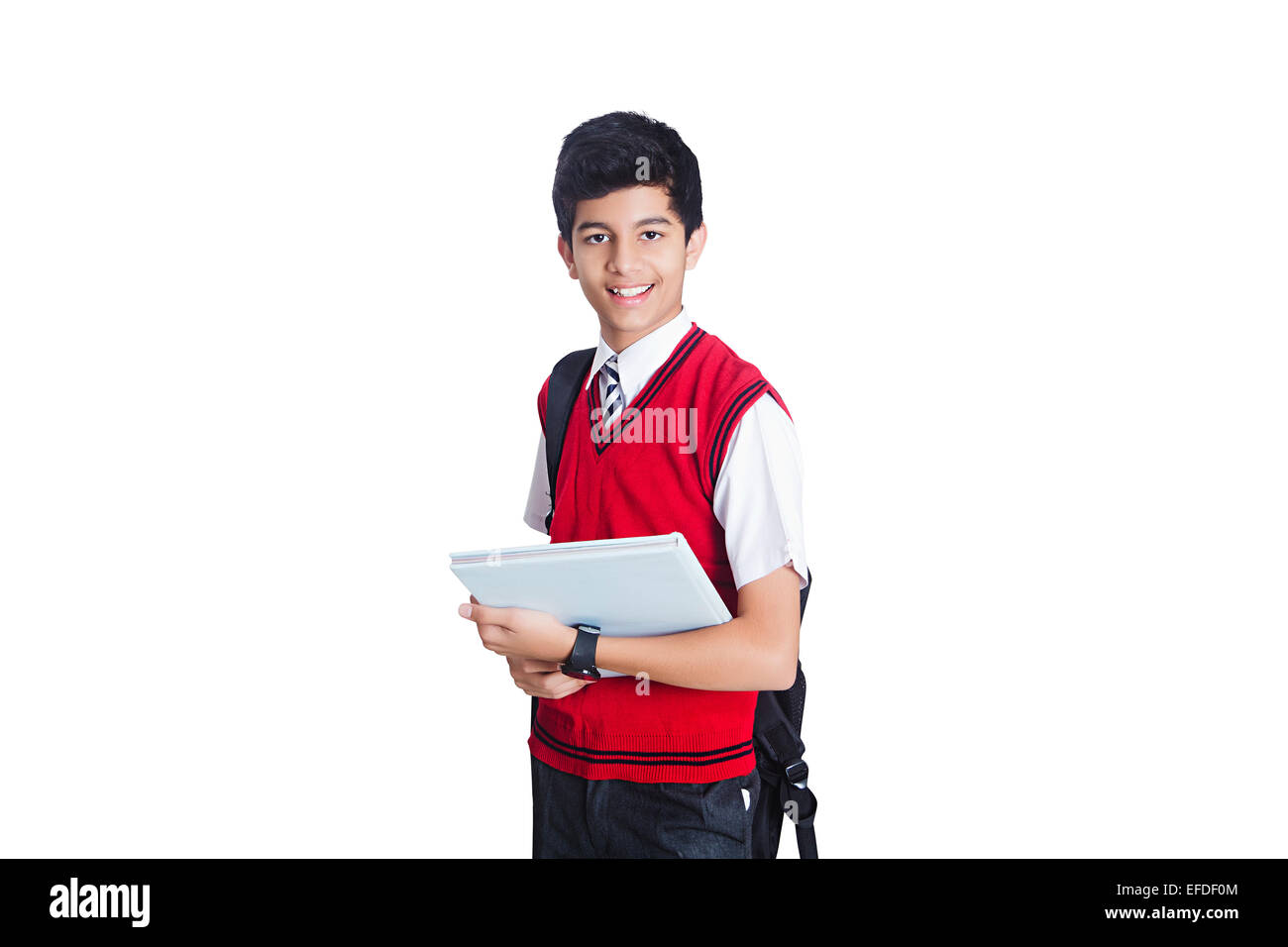 1 indian boy school student standing Stock Photo - Alamy