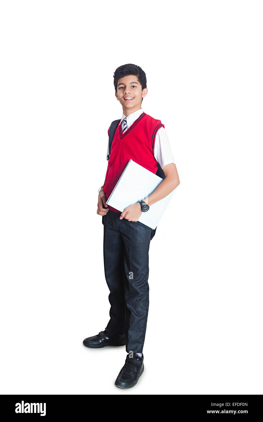 1 indian boy school student standing Stock Photo - Alamy