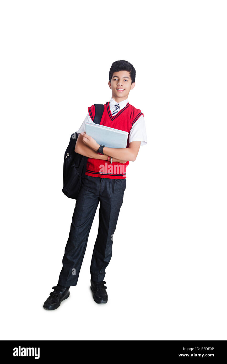 1 indian boy school student standing Stock Photo - Alamy