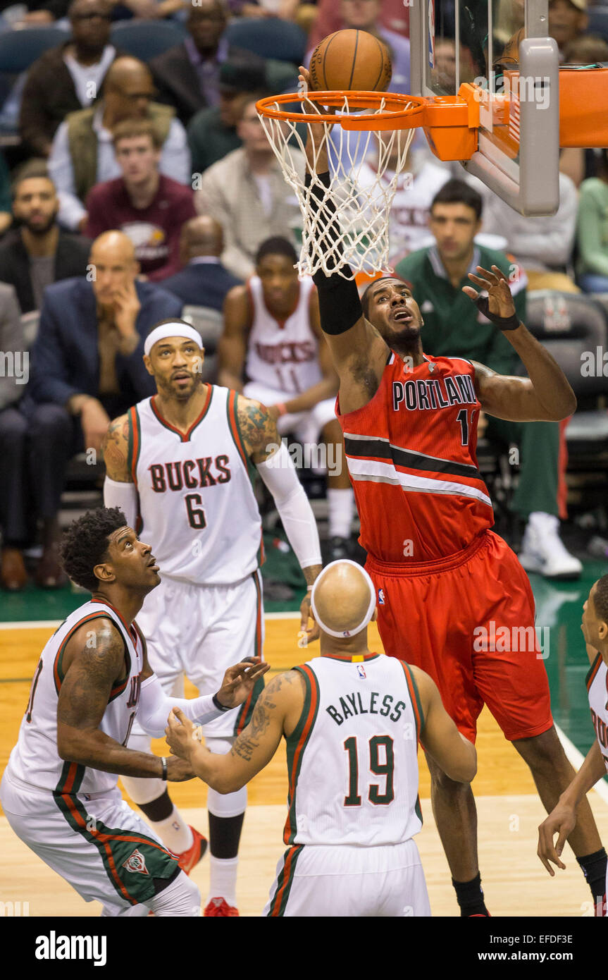 Milwaukee, WI, USA. 31st Jan, 2015. Portland Trail Blazers forward ...