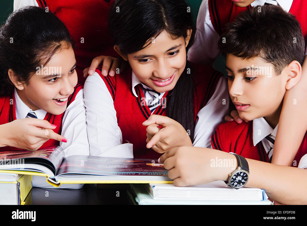 Indian Students Studying In Class