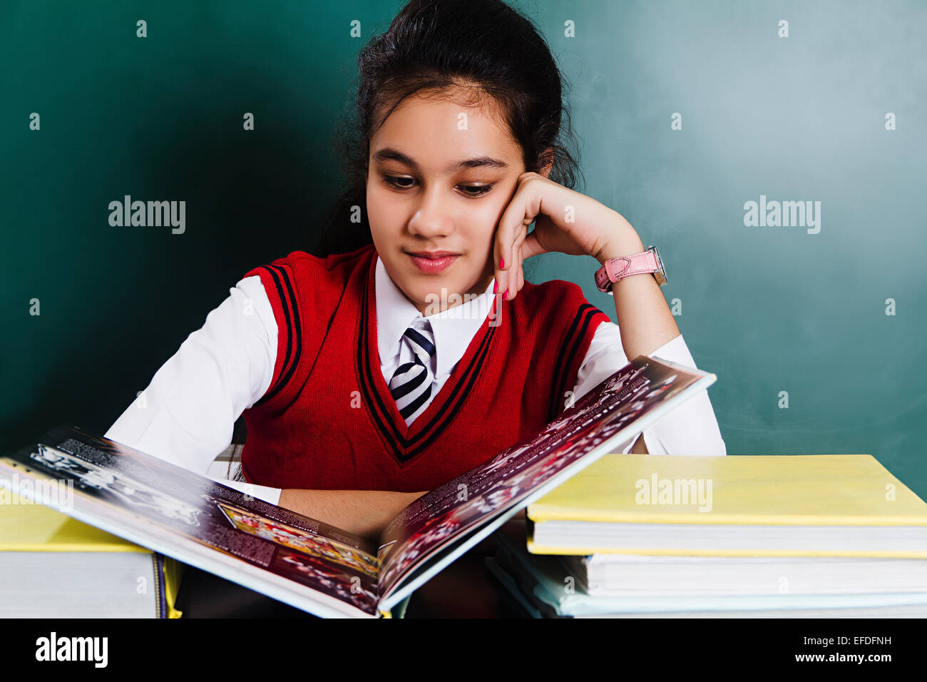 Indian school uniform teen teens teenagers hi-res stock photography and ...