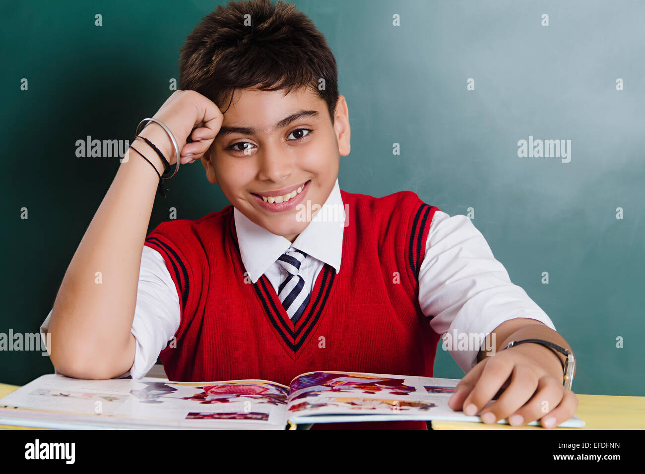 1 indian school boy student book Study Stock Photo - Alamy