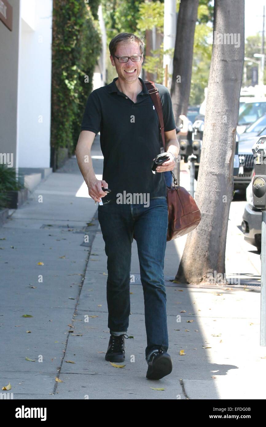 Stephen Merchant leaving the gym Featuring: Stephen Merchant Where: Los ...