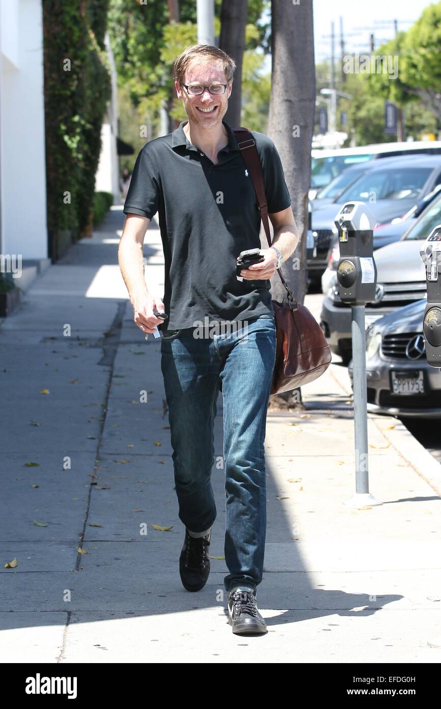 Stephen Merchant leaving the gym Featuring: Stephen Merchant Where: Los ...