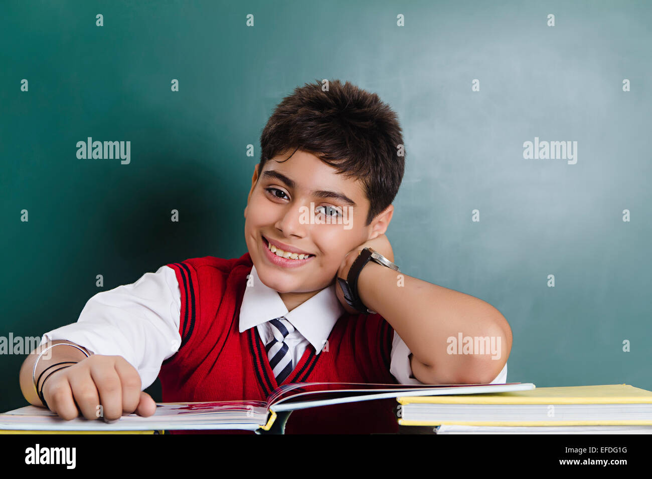 1 indian school boy student book Study Stock Photo - Alamy