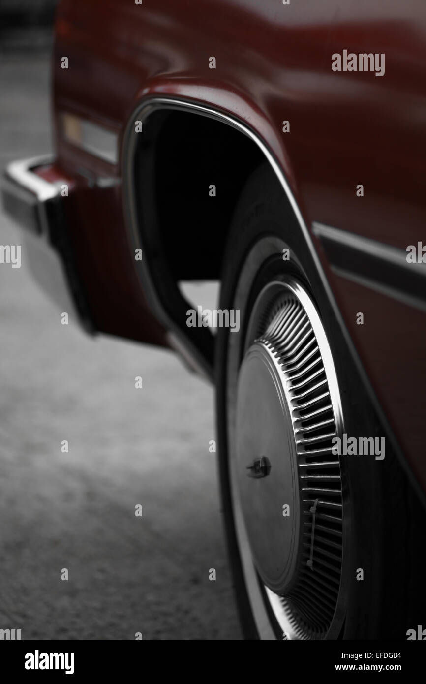 Color vertical shot of a vintage car's wheel Stock Photo - Alamy