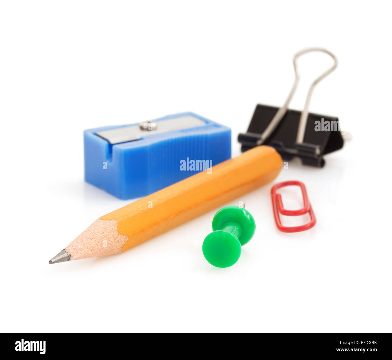 office supplies isolated on white background Stock Photo - Alamy