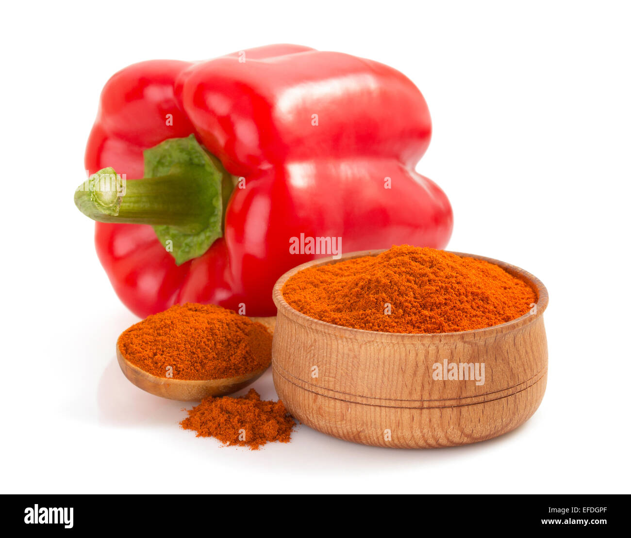 paprika powder isolated on white background Stock Photo - Alamy