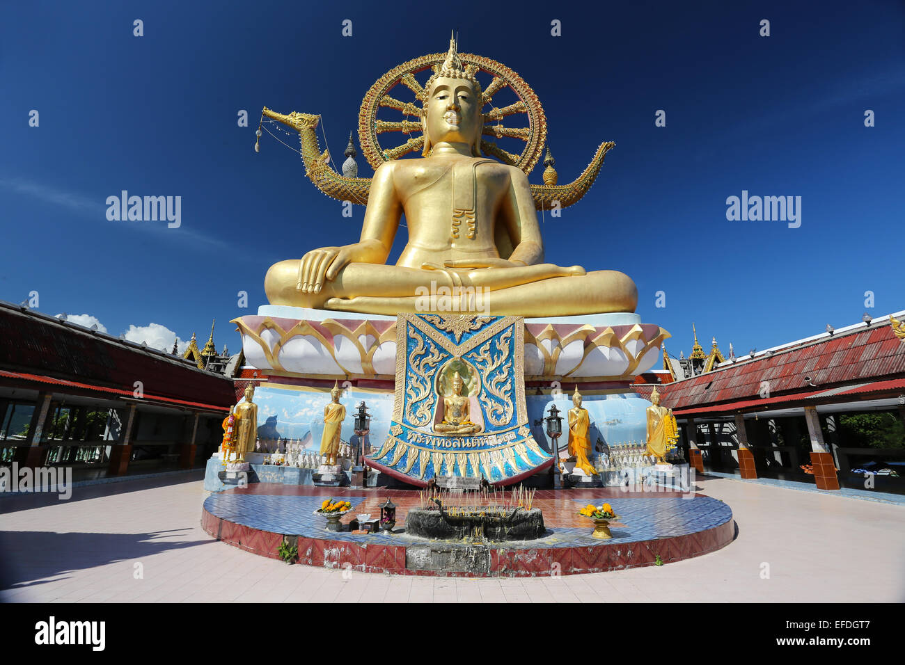 Koh Samui Thailand Big Buddha wide angle shot, blue sky Stock Photo - Alamy