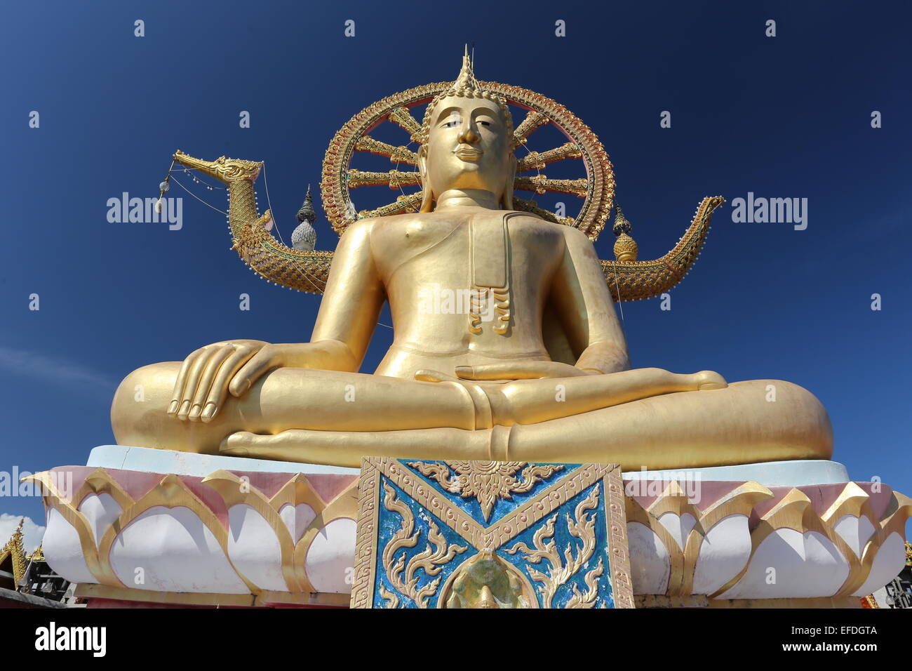 Koh Samui Thailand Big Buddha wide angle shot, blue sky Stock Photo - Alamy