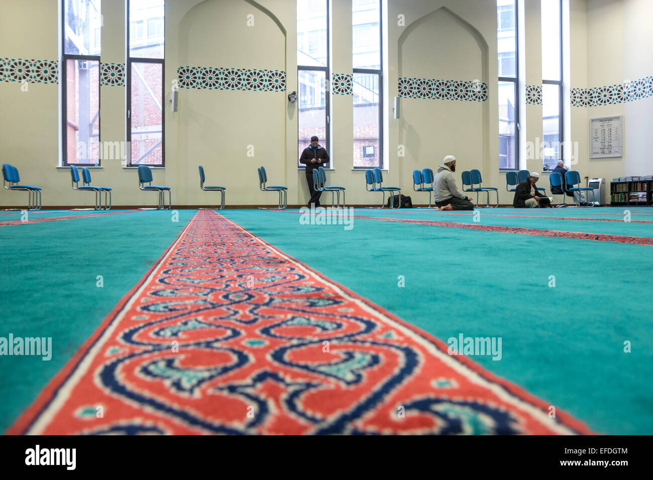 inside the prayer room of a mosque Stock Photo - Alamy