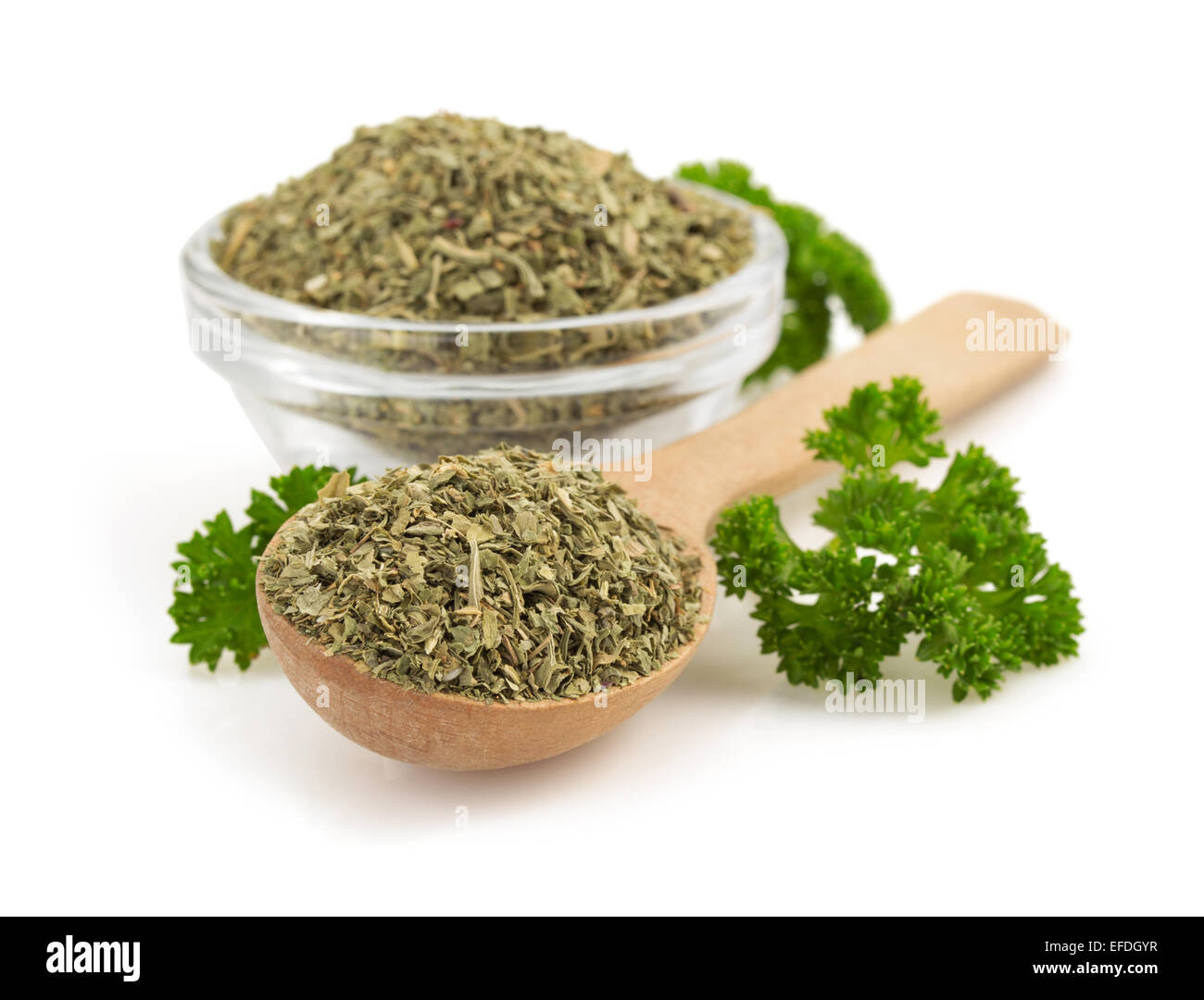 dried green spices isolated on white background Stock Photo - Alamy