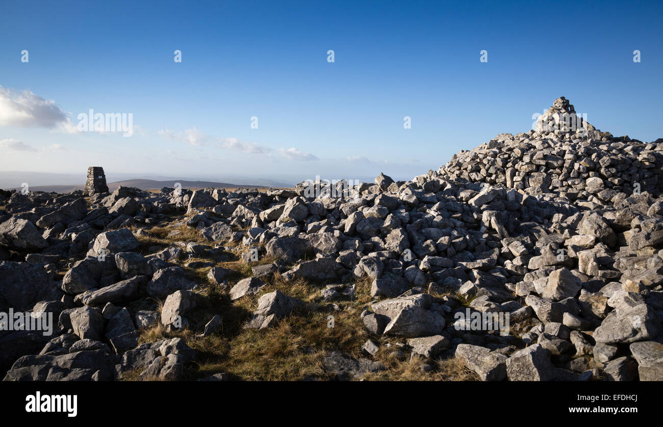 Summit of Moel Gornach in the Black Mountains area of the Brecon ...