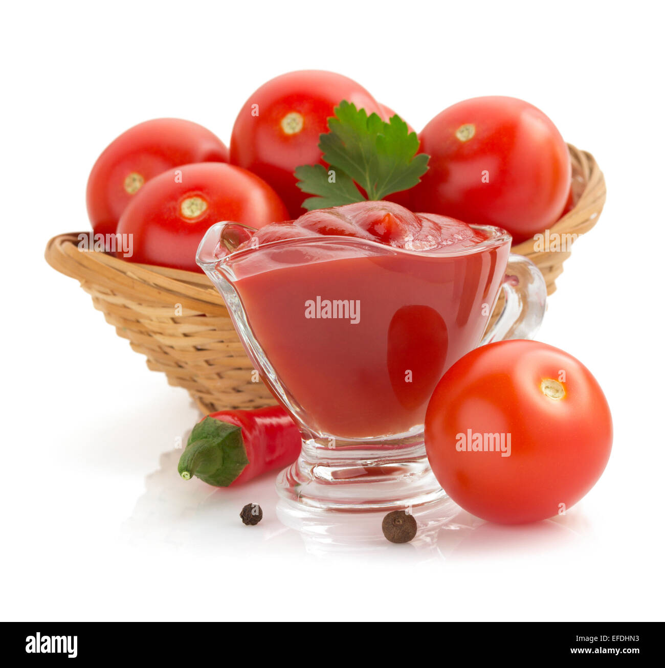 tomato sauce isolated on white background Stock Photo - Alamy