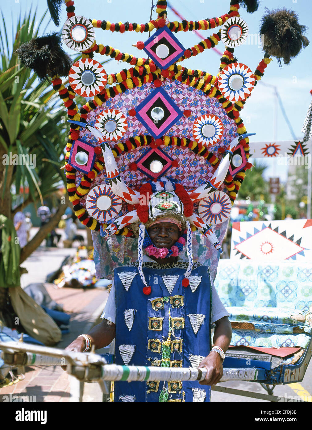 Zulu Rickshaw puller, Durban, KwaZulu-Natal Province, Republic of South ...