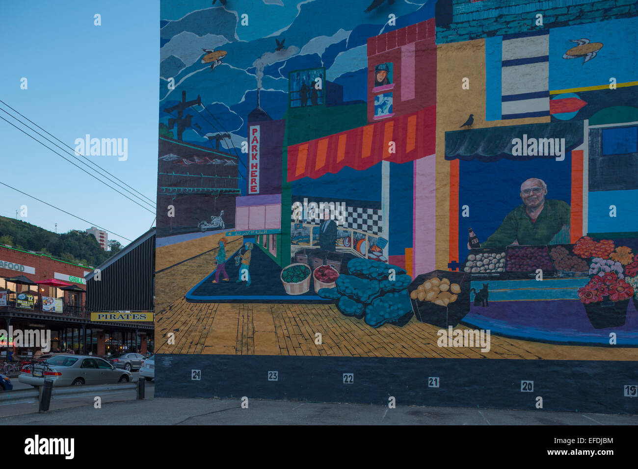 PARRISH PULTZ STRIP MURAL PENN AVENUE STRIP DISTRICT DOWNTOWN ...