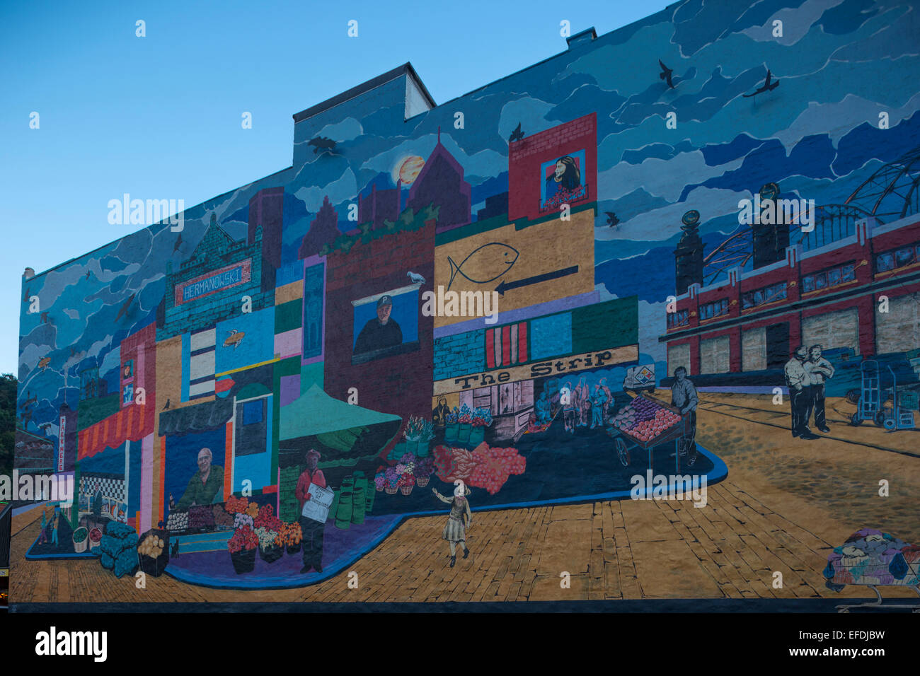 PARRISH PULTZ STRIP MURAL PENN AVENUE STRIP DISTRICT DOWNTOWN ...