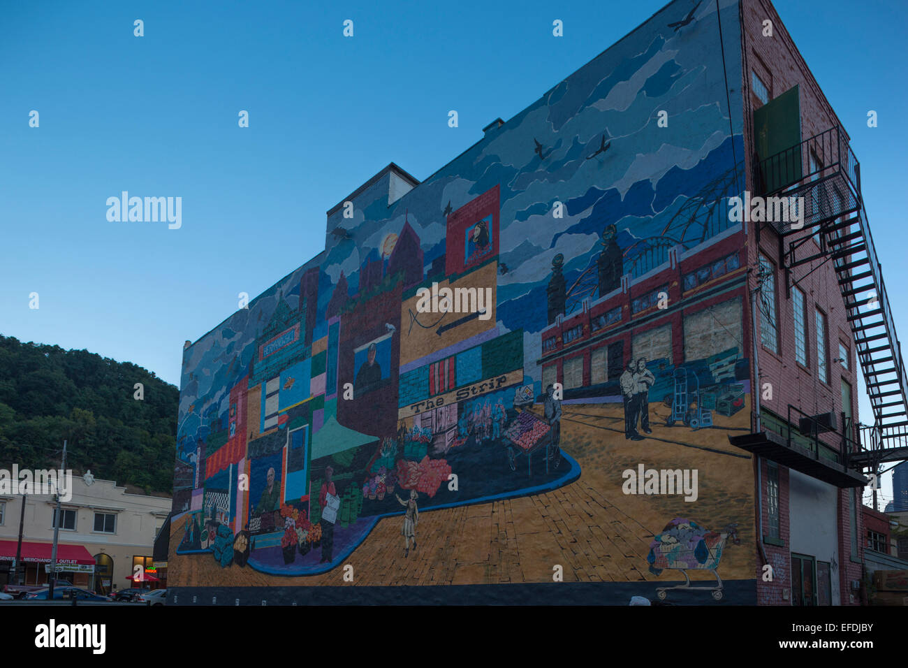PARRISH PULTZ STRIP MURAL PENN AVENUE STRIP DISTRICT DOWNTOWN ...