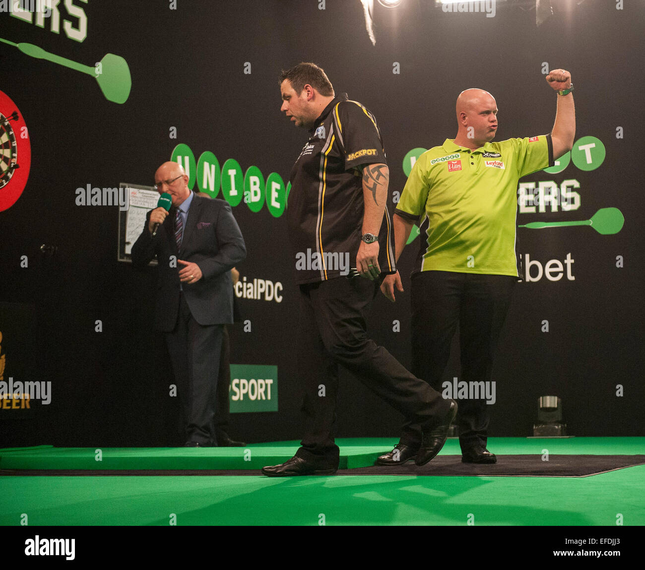 Milton Keynes, UK. 1st February, 2015. The 2015 Unibet Masters Darts ...