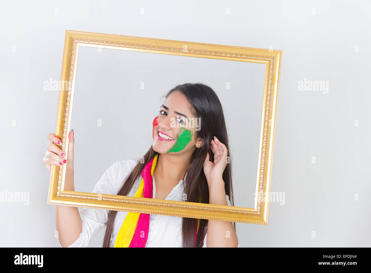 Holi frame hi-res stock photography and images - Alamy