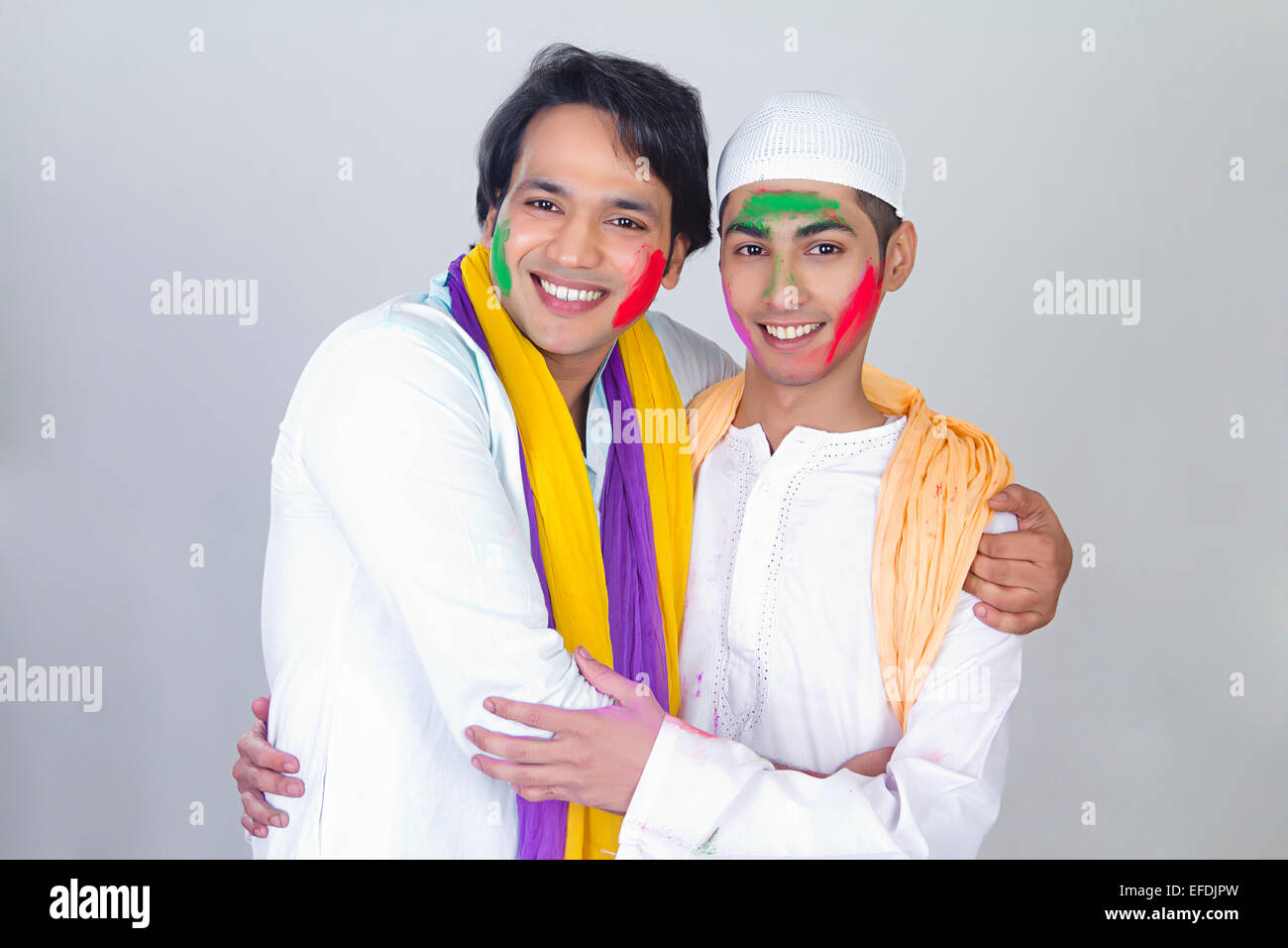 Indian two friends hugging smiling hi-res stock photography and images ...