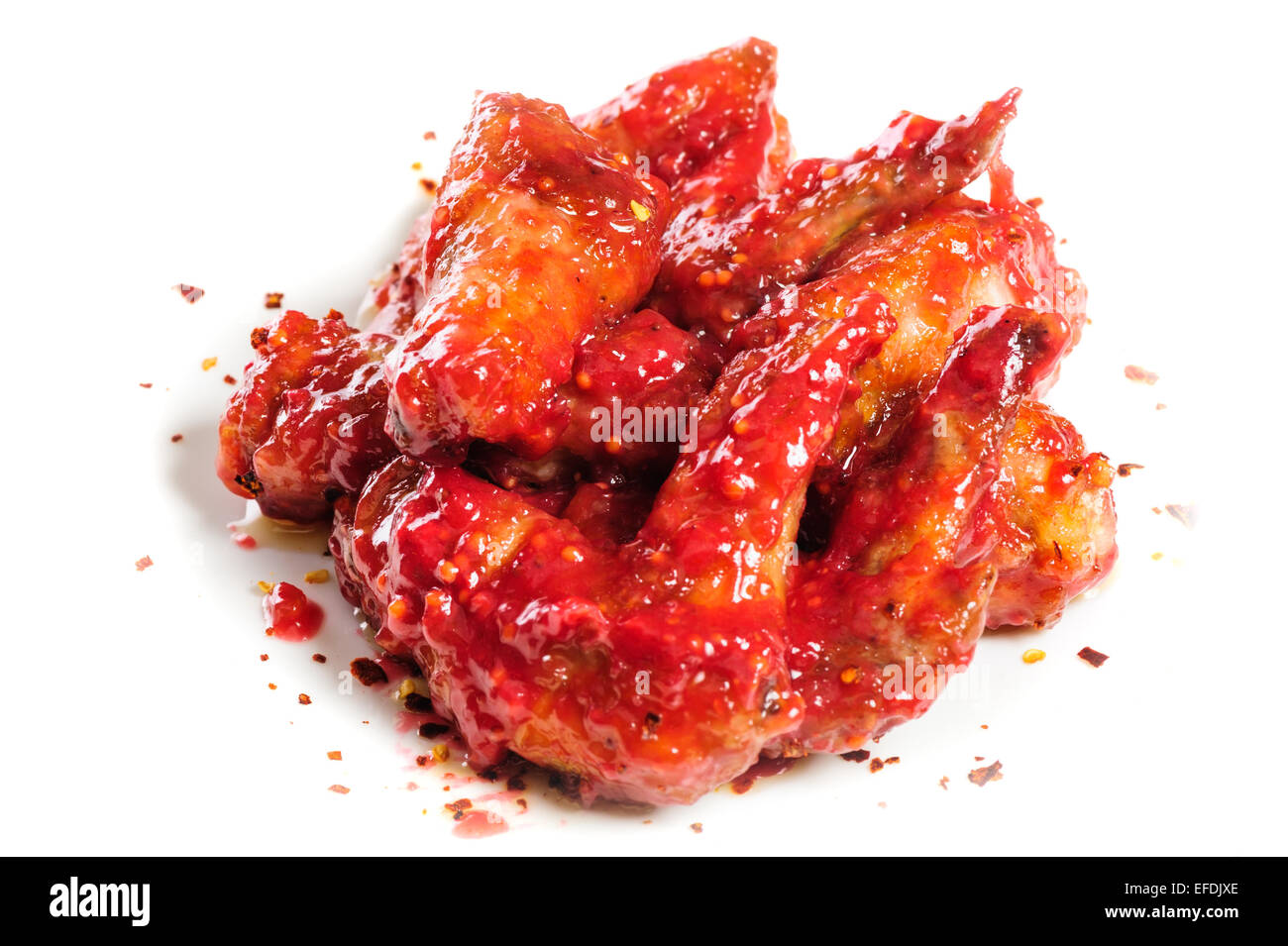 chicken wings in raspberry sauce Stock Photo - Alamy